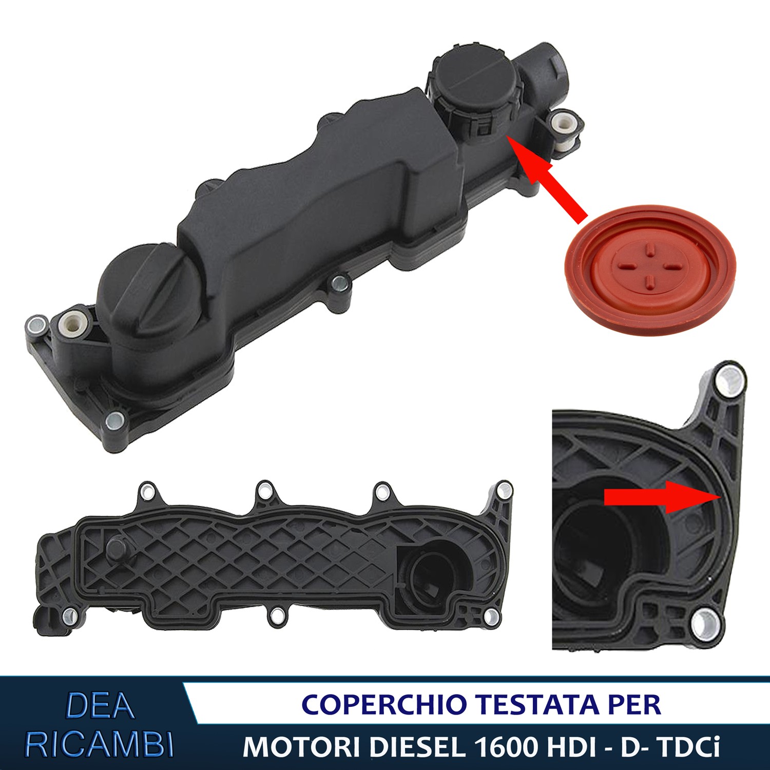Coperchio Testata Motore Punterie CITROEN C2 C3 C4 C5 1.6 1600 HDI CPCT004